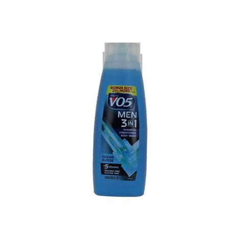 Vo5 For Men 3 In 1 Ocean Surge Shampoo Conditioner Body Wash 15 Oz For