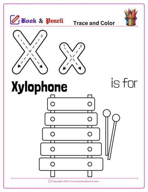Letter X Coloring Worksheets Free Printables Pdf Download