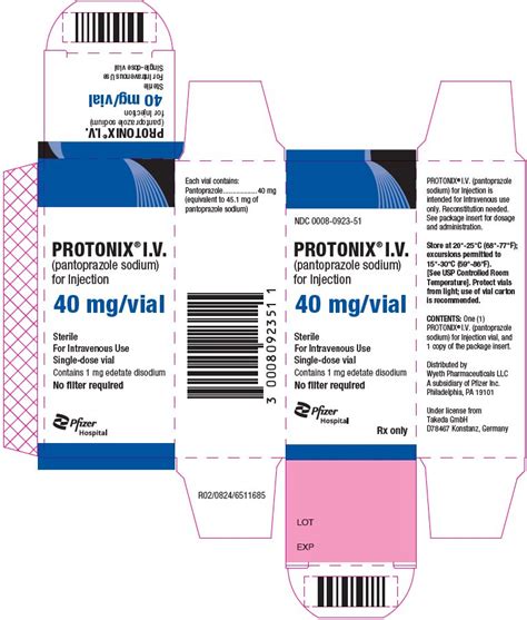 Dailymed Protonix I V Pantoprazole Sodium Injection Powder For Solution