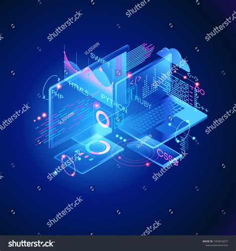 Programming Web Banner Best Programming Languages Stock Vector Royalty