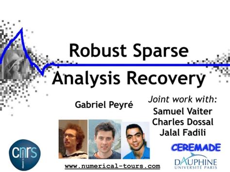robust sparse analysis recovery ppt