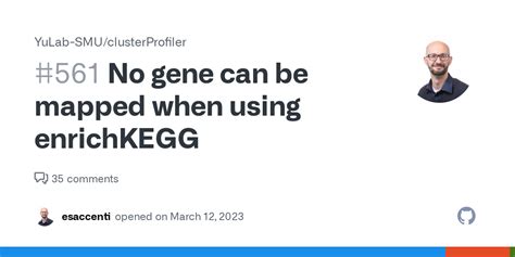 No Gene Can Be Mapped When Using Enrichkegg · Issue 561 · Yulab Smuclusterprofiler · Github