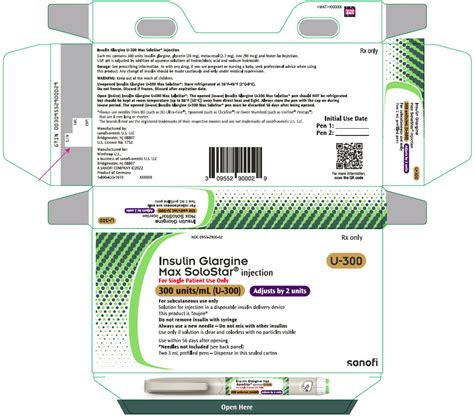 Dailymed Insulin Glargine U 300 Insulin Glargine Injection Solution