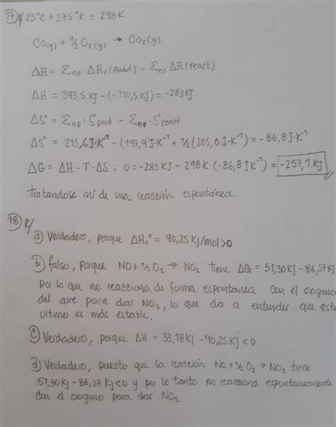 Taller 3 Termoquimica B 25te2 K 298k Cogo Tgco Cog Ah Enp