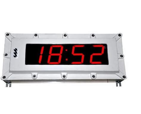 White Mild Steel FLAMEPROOF DIGITAL CLOCK Power Supply Electric At Piece In Indore