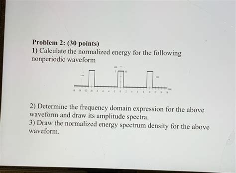 Solved Problem Points Calculate The Normalized Chegg