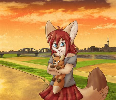 Fen With A Plush Fox By Fennekfuchs On Deviantart