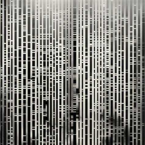 Black And White Herringbone Pattern With Vertical Barcode Straight Lines Stock Illustration