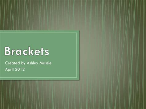 PPT Brackets PowerPoint Presentation Free Download ID 6509265