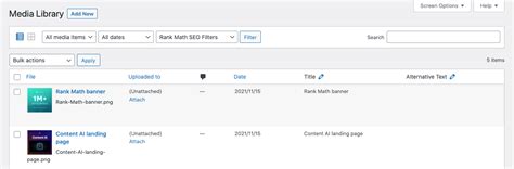 Bulk Editing Options In The Rank Math SEO Plugin