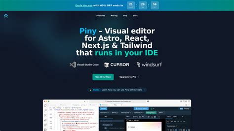 Piny Visual Editor For Astro React Nextjs And Tailwind Css In Your Ide