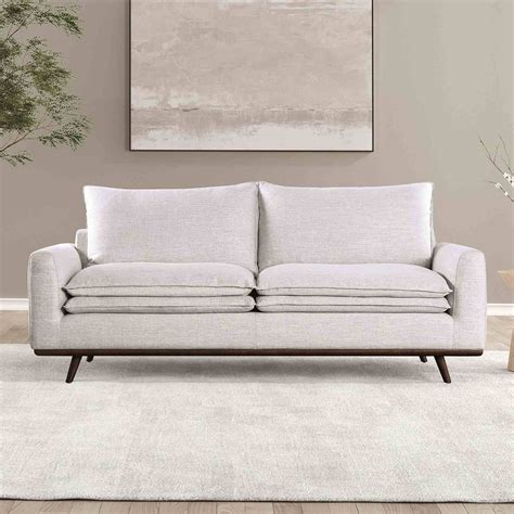 Monthey Light Gray Sofa W Dark Brown Base Furniture Of America