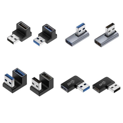Usb Right Angle Adapter Usb A Male To Usb C Female Adapter Gbps Speed Usb Extender Connector