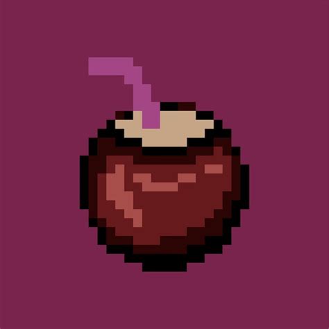 Premium Vector Pixel Art Coconut Drink