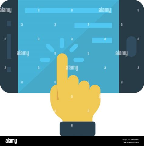 Touch Screen Tablet Palm Stock Vector Images Alamy