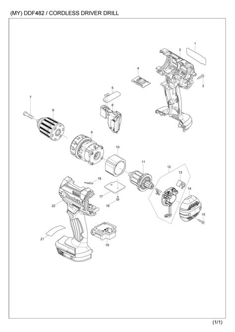 Part Diagram: DDF482RFE/ Z - Makita.my