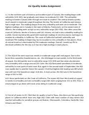 Air Quality Index Analysis Trends Impacts And Findings Course Hero