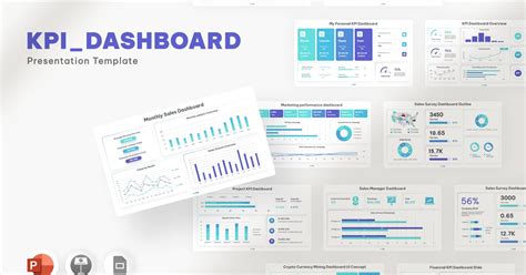 Шаблон Powerpoint с режимом освещения панели Kpi Шаблоны презентаций Включая инфографики и