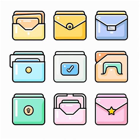 File Folder Icon Vector Set Simple And Premium Ai Generated Vector
