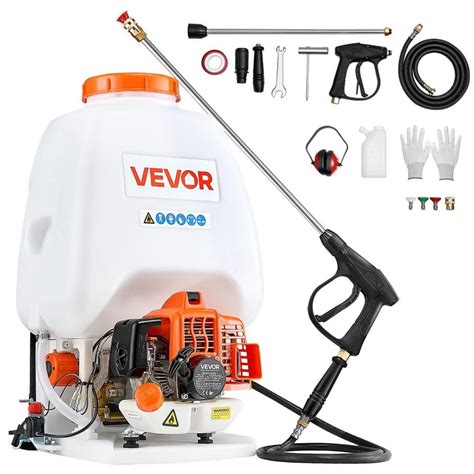 Vevor Gas Powered Backpack Sprayer 265 Cc 09 Hp Engine 65 Gal