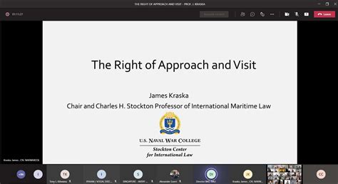 Prof James Kraska Usa Chairman And Howard S Levie Professor