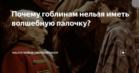 Почему гоблинам нельзя иметь волшебную палочку Malfoy Manor Малфой Мэнор Дзен