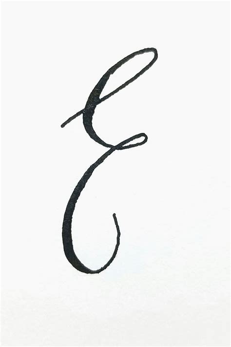 Letter E In Calligraphy