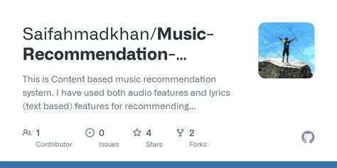 Github Saifahmadkhan Music Recommendation System This Is Content Based Music Recommendation