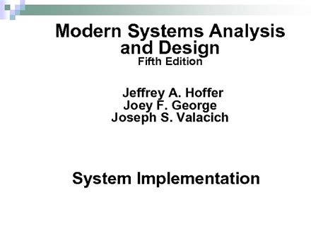 Modern Systems Analysis And Design Fifth Edition Jeffrey