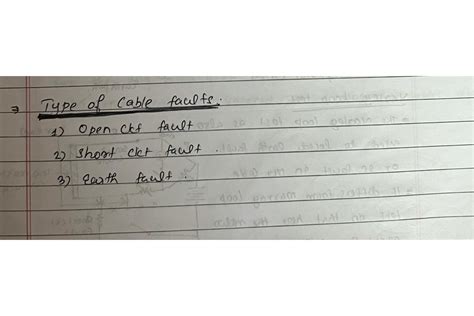 Solution Types Of Cable Fault And Test For Location Of Faults In Ug