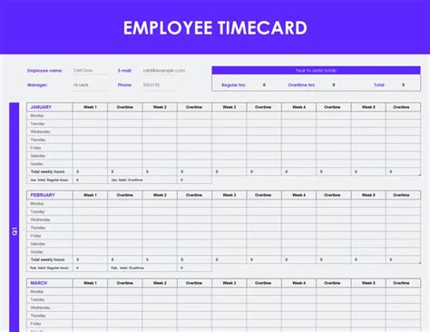 Employee Timesheet Sample Template Template Samples