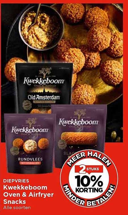 Kwekkeboom Oven And Airfryer Snacks 10 Korting Aanbieding Bij Vomar