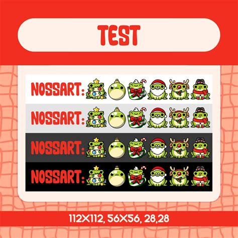 Kawaii Christmas Frogs Emotes For Twitch Discord Digital Download Etsy