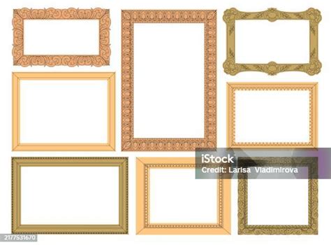 황금 장식 프레임 세트입니다 초상화 풍경 및 정물화를 위한 장소입니다 거울 그림 또는 사진을 위한 값비싼 프레임 텍스트를 위한
