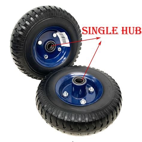 8 Inch Solid Rubber Wheel With 16mm Single Hub Bore Durable Cart Tyre