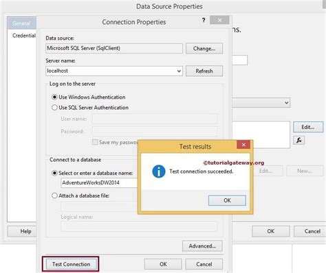 create embedded data source in ssrs