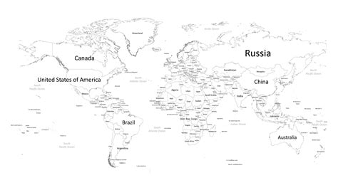 Labeled World Map Labeled Maps
