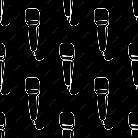 Premium Vector Seamless Pattern With Illustration Of Microphones In