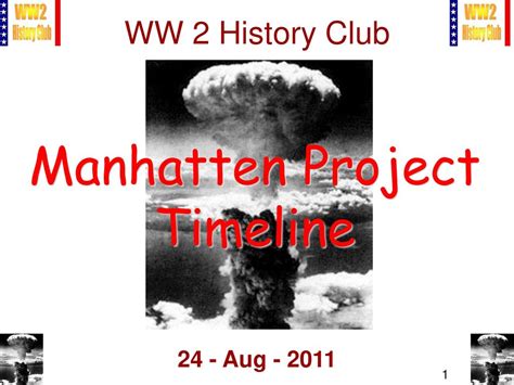 Manhattan Project Timeline