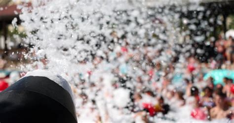 Fun Foam Party On Beach And Black Pipe Stock Footage Video Of Close Emotions 259322932