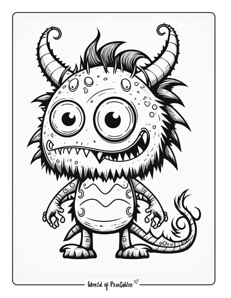 Monster Coloring Sheet