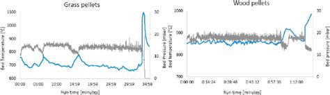 Bed Pressure Grey Line And Temperature Profile Blue Line Observed Download Scientific