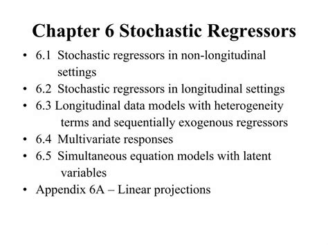Pdf Chapter 6 Stochastic Regressors Home Jfreesjfreesbooks