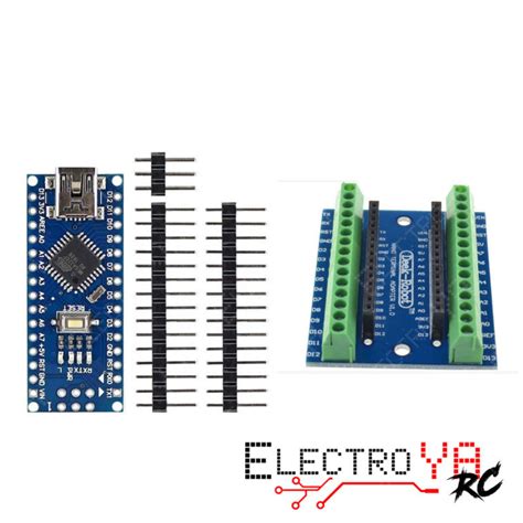 Nano V3 CH340 Board With Connection Shield Arduino Compatible ElectroYA Robotics And