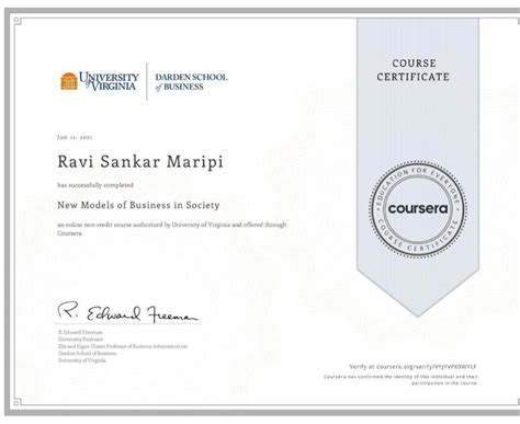 Completed Coursera Course From University Of Virginia Through Coursera Today Dr Ravi Sankar