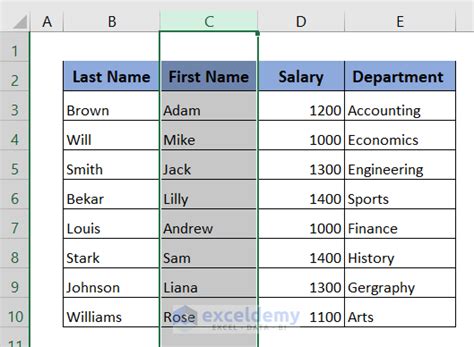 How To Move Columns In Excel Tables 5 Methods ExcelDemy