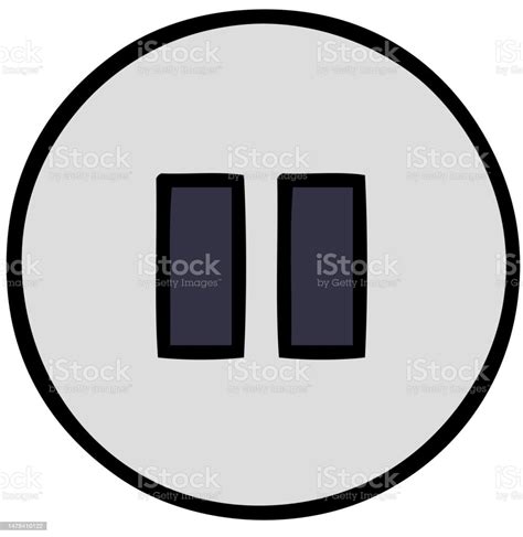 Cute Cartoon Of A Pause Button Stock Illustration Download Image Now
