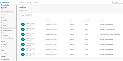 azure devops getting started with audit streaming with event grid