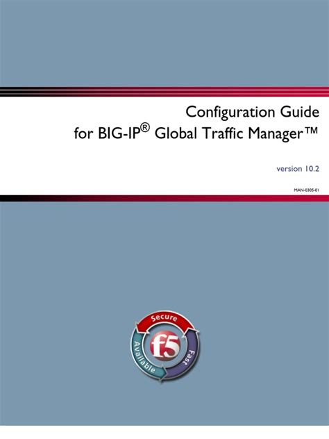 Configuration Guidefor Big Ip Global Traffic Manager Pdf Load