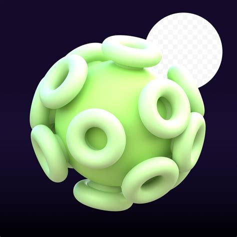 Premium Psd Virus 3d Rendered Image